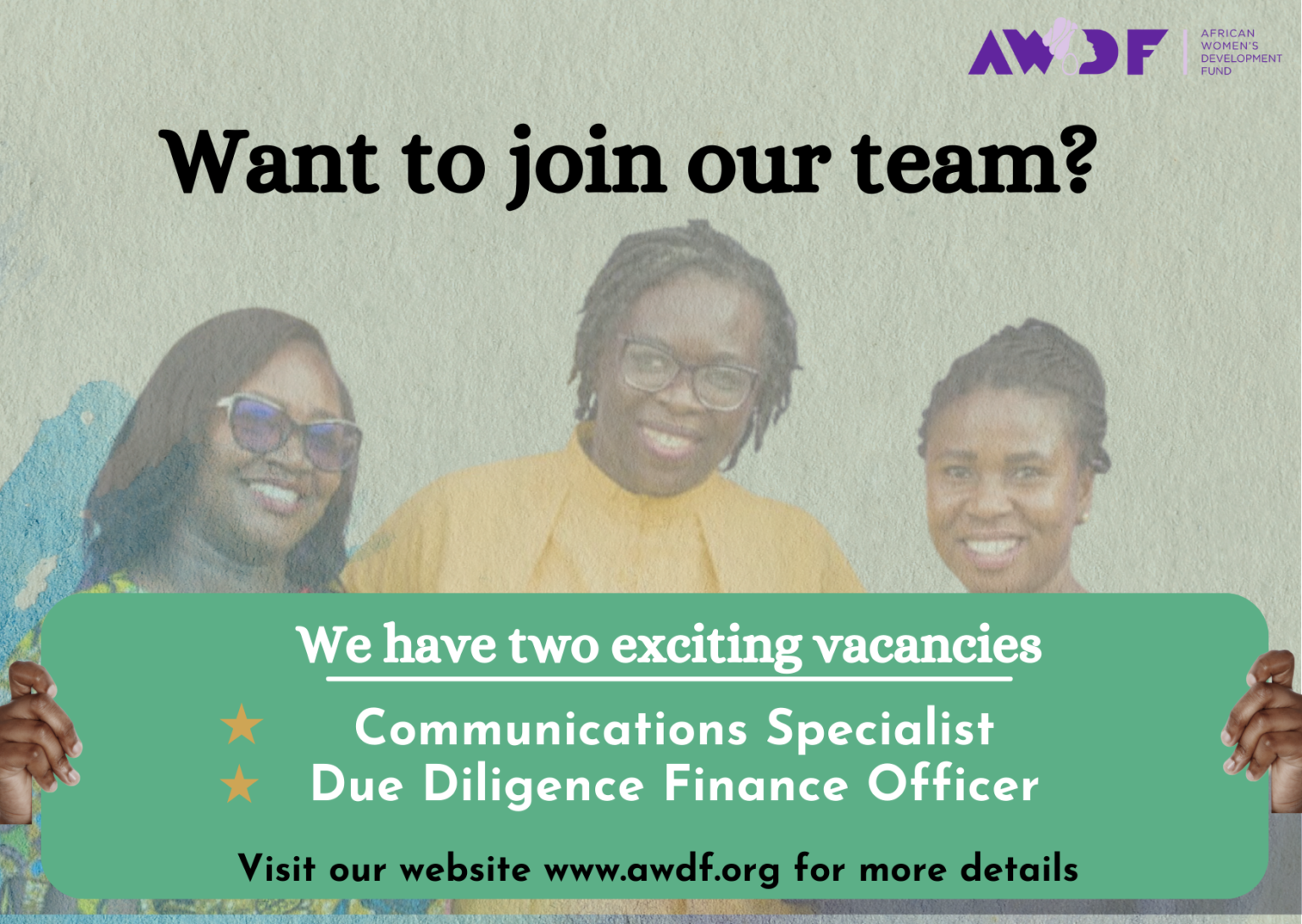 Join our team. AWDF is hiring! - The African Women's Development Fund